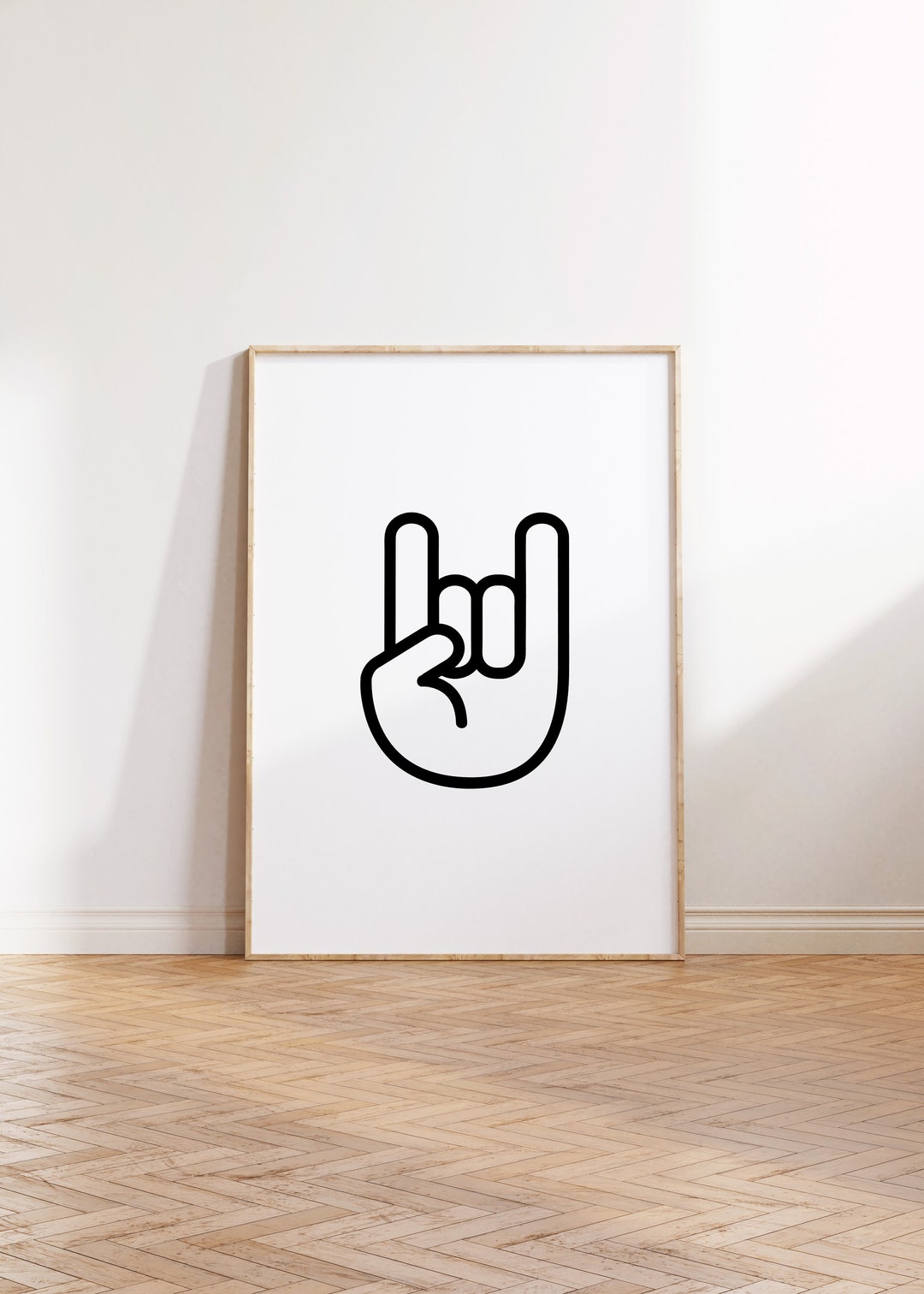 Rad Hand Sign Print: Rock on Gesture, Kids Wall Art (digital Download ...