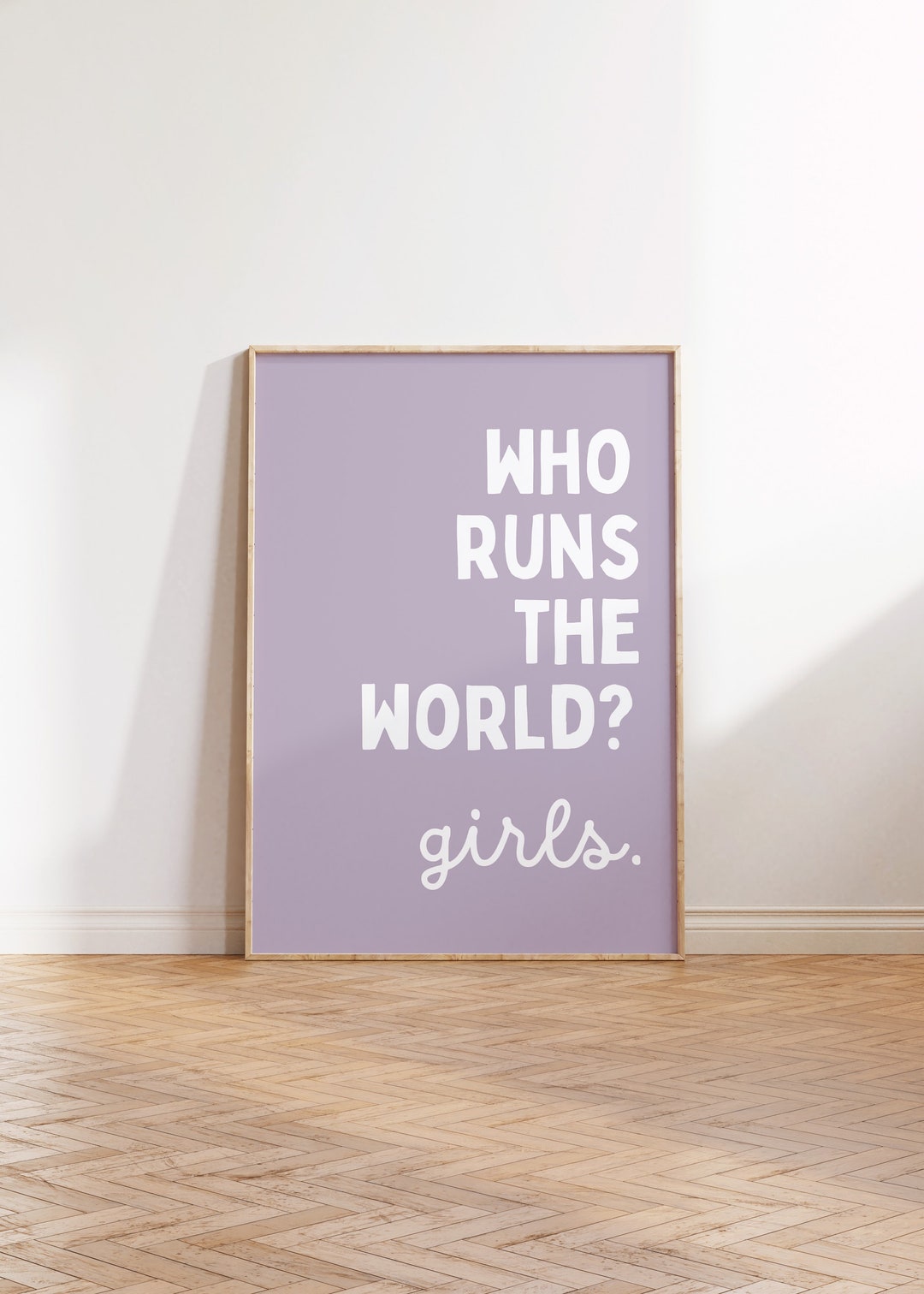 Who Runs the World Girls, Children's Wall Art, Bedroom, Nursery ...