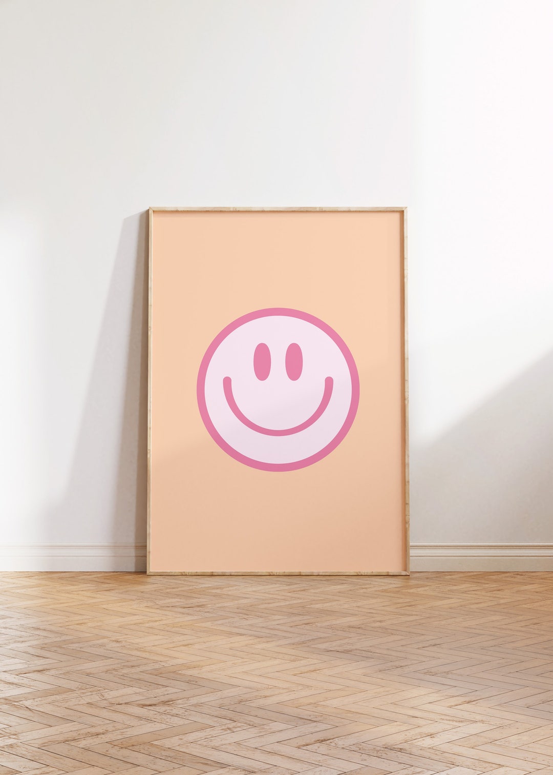 Teen Retro Smile Face Printable, Boho Girl Room Decor, Nursery Decor ...