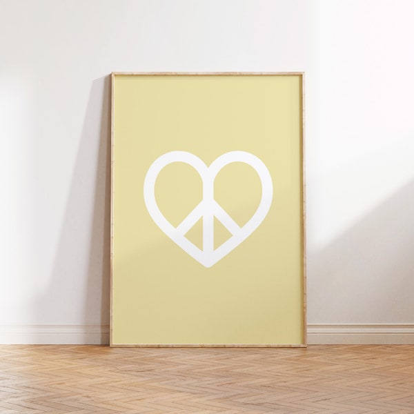 Heart Peace Sign - Etsy