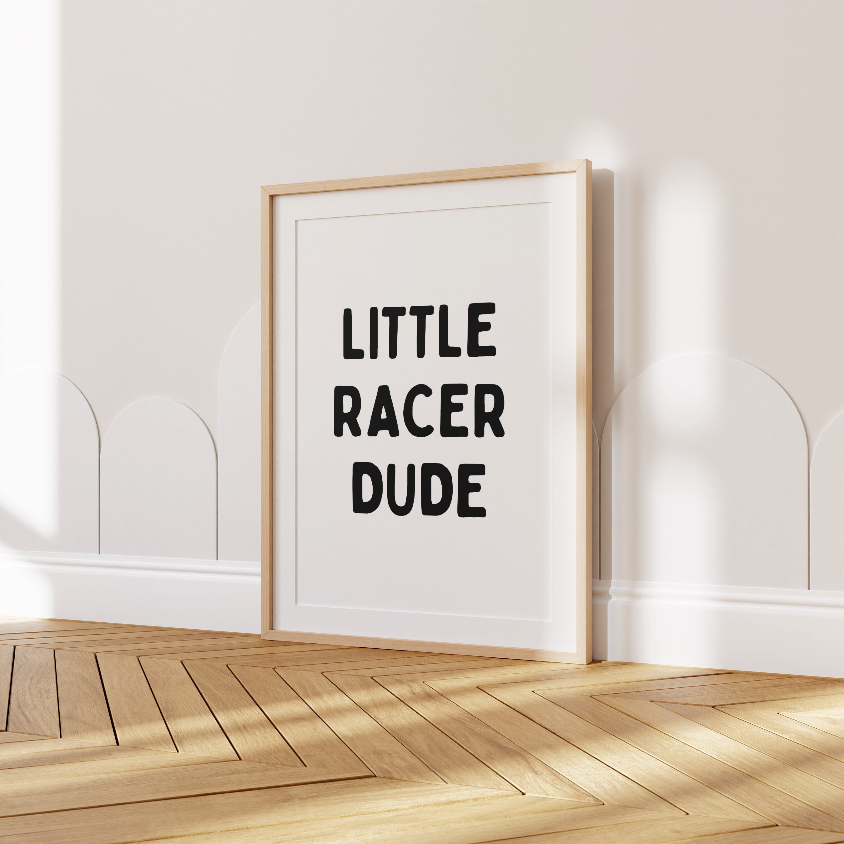 Little Racer Dude Print: Boys Room Car Decor (digital Download) - Etsy
