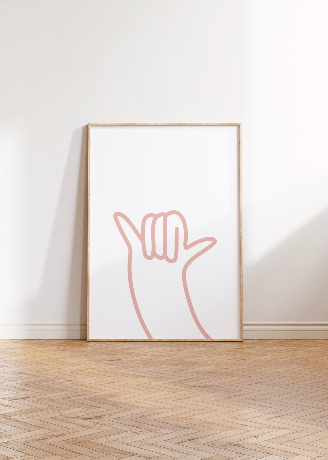 Shaka Hand Wall Art Downloadable Print, Beachy Girls Room Decor, Boho ...