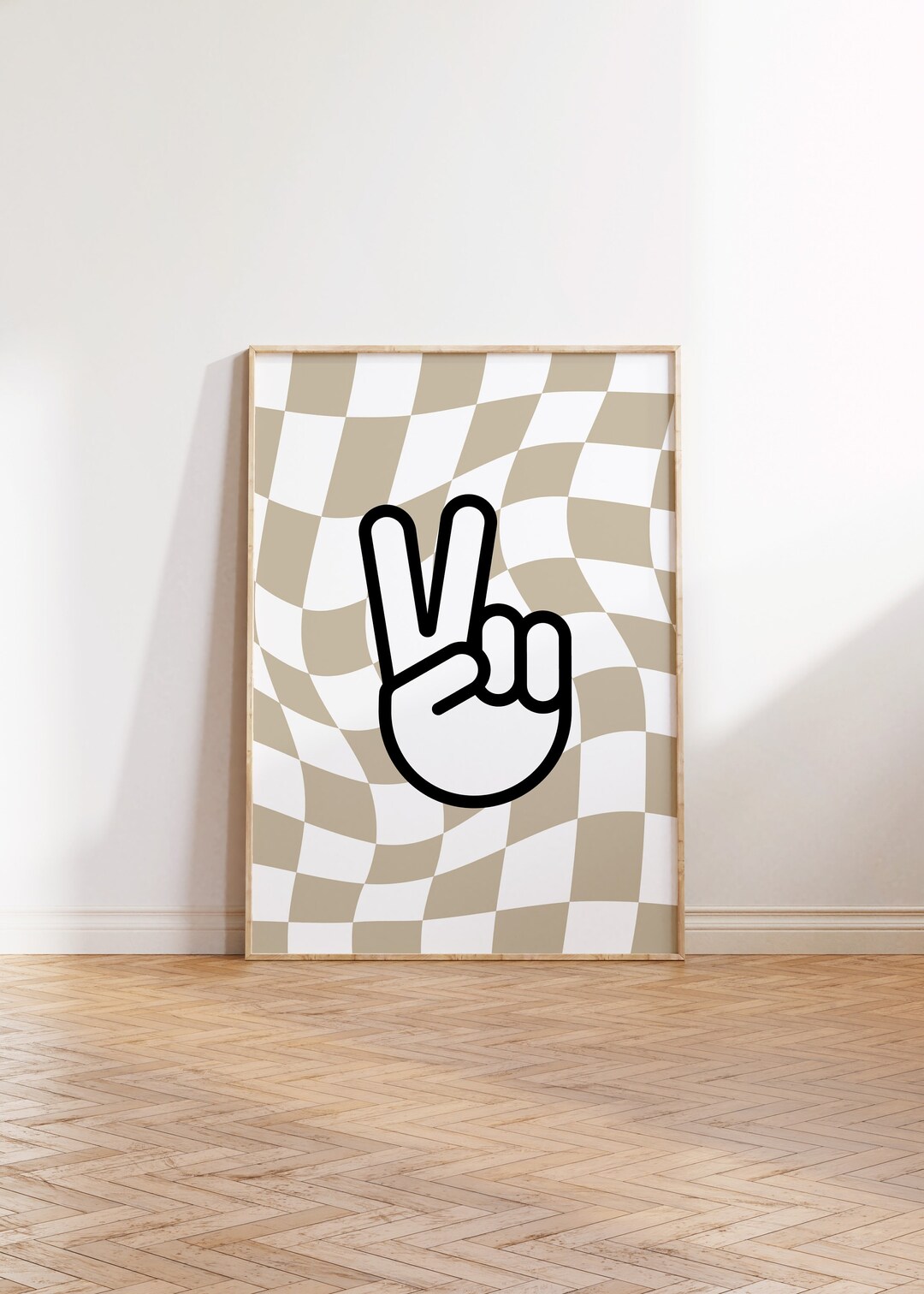 Hand Peace Sign Printable, Peace Fingers Wall Art, Retro Nursery, Boho ...