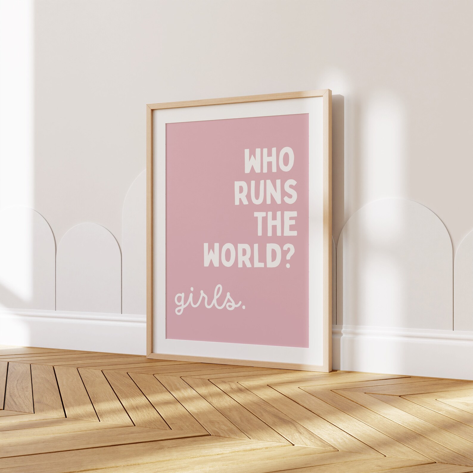 Who Runs the World? Girls, Children's Wall Art, Bedroom, Nursery ...