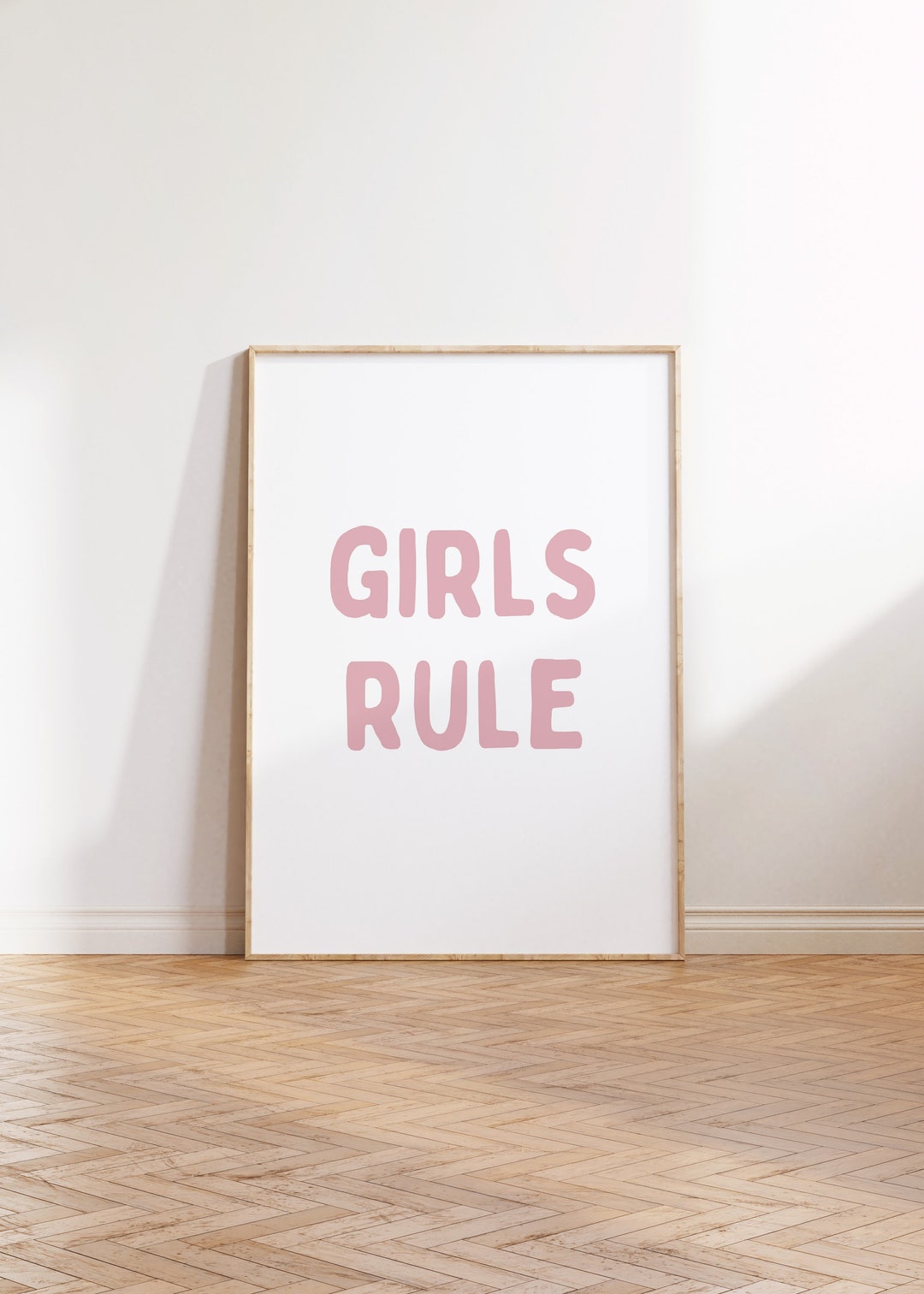 Girls Rule Wall Poster, Girls Boho Wall Art, Girls Bedroom, Playroom ...