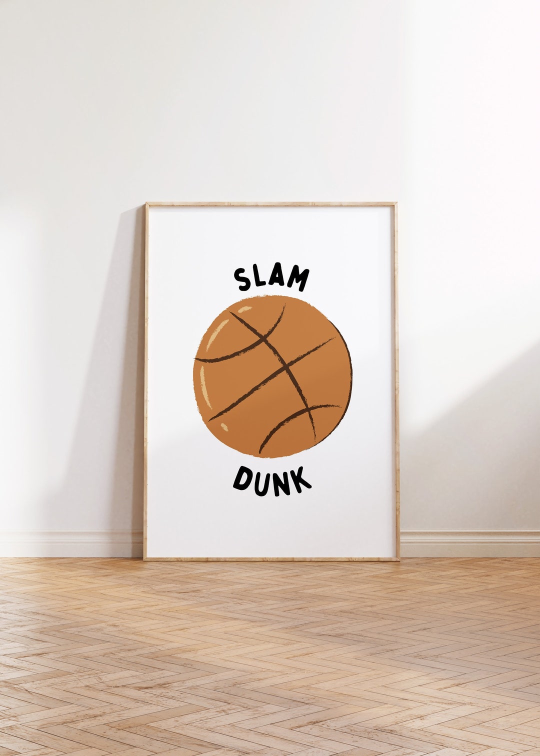 Basketball Slam Dunk Print, Downloadable Print, Modern Sports Decor ...