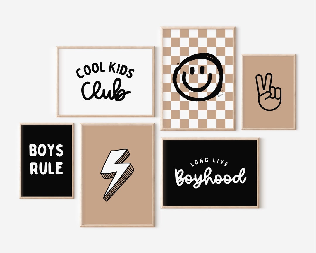 Boys Room Print, Long Live Boyhood Gallery Wall Set of 6 Downloadable ...