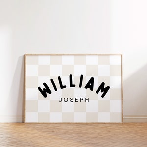 Personalized Name Sign Downloadable Print, Nursery Name Decor, Kids ...