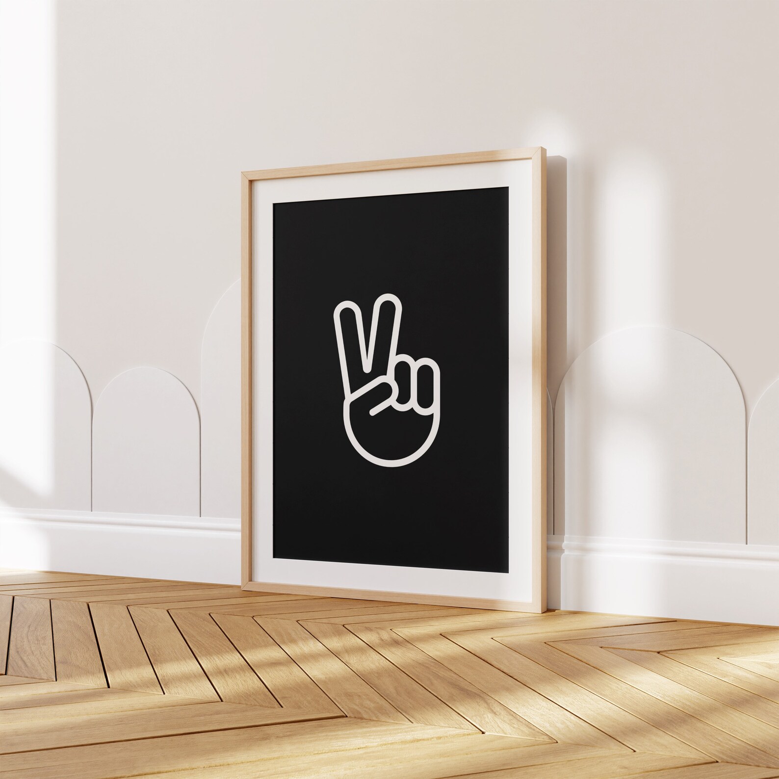 Peace Sign Hand Art Print: Boho Nursery Decor (digital Download) - Etsy