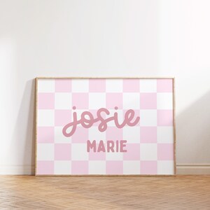 Custom Name Print, Boho Name Print, Nursery Wall Art, Custom Name Baby ...