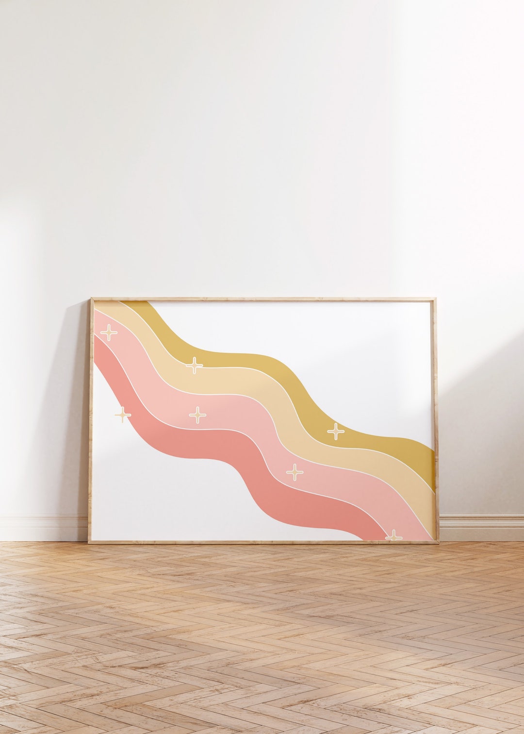 Boho Rainbow Print, Boho Rainbow Nursery Wall Art Colorful Rainbow Wall ...