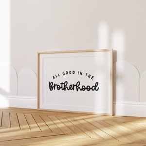 Brotherhood Quote Print: Boho Kids Room Decor (digital Download) - Etsy