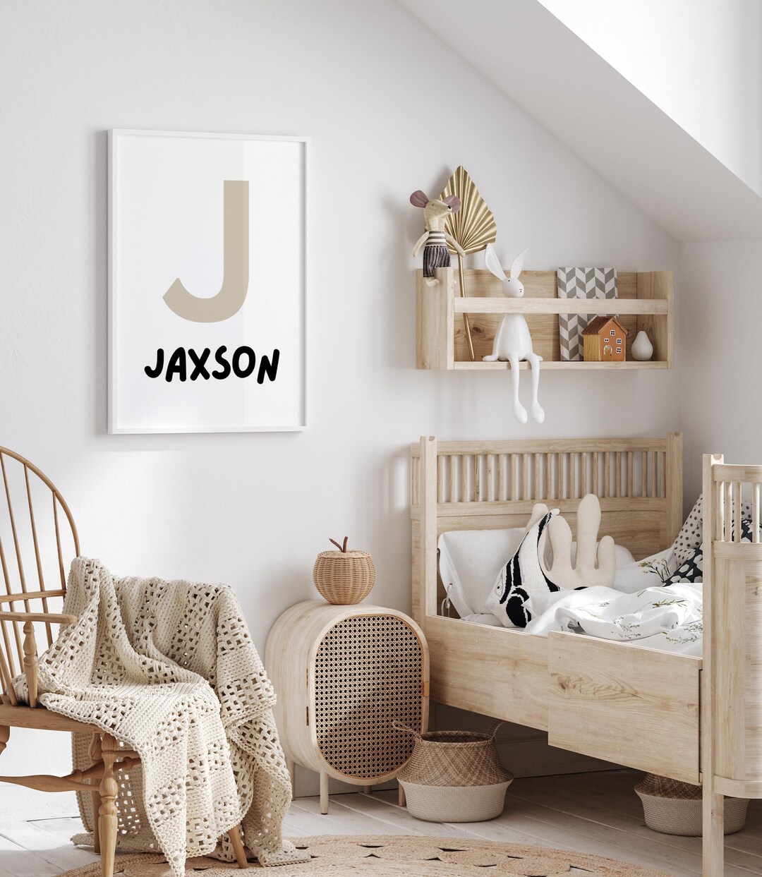 Custom Boy Name Print: Boho Nursery Wall Art (digital Print) - Etsy