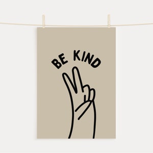 Be Kind Downloadable Print, Boho Boy Nursery Decor, Boho Kids Room ...