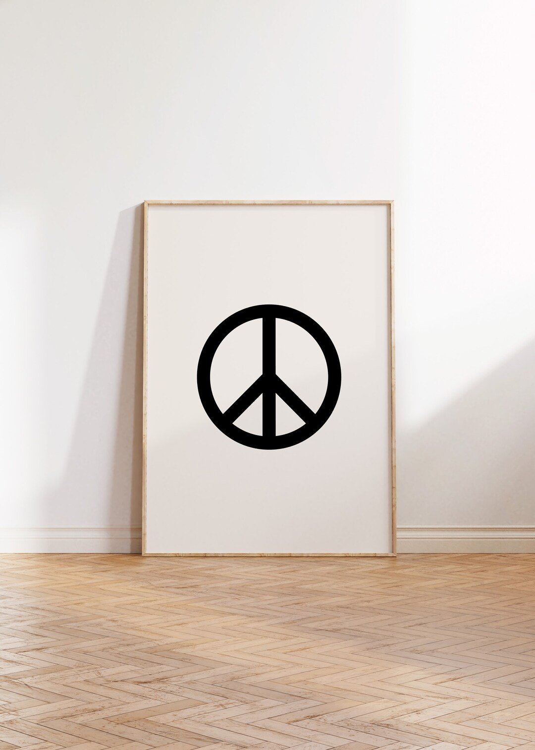 Peace Sign Digital Print, Neutral Wall Art, Neutral Nursery Art, Cute ...