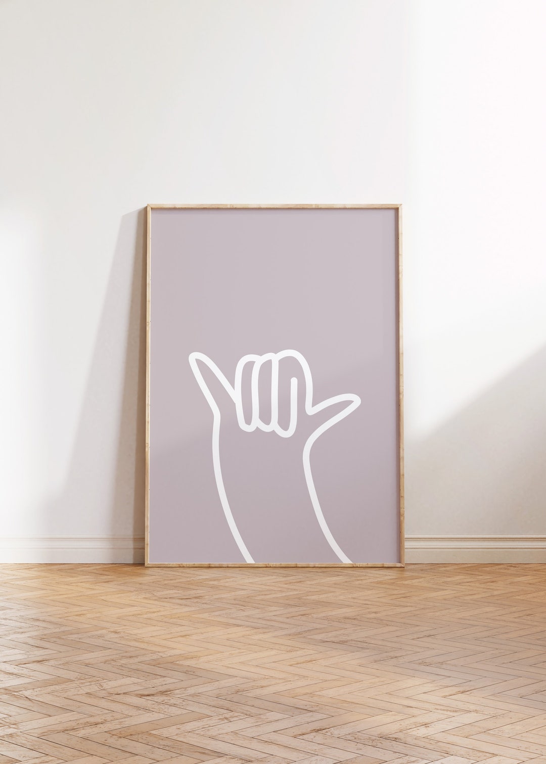 Shaka Hand Wall Art Downloadable Print, Beachy Girls Room Decor, Boho ...