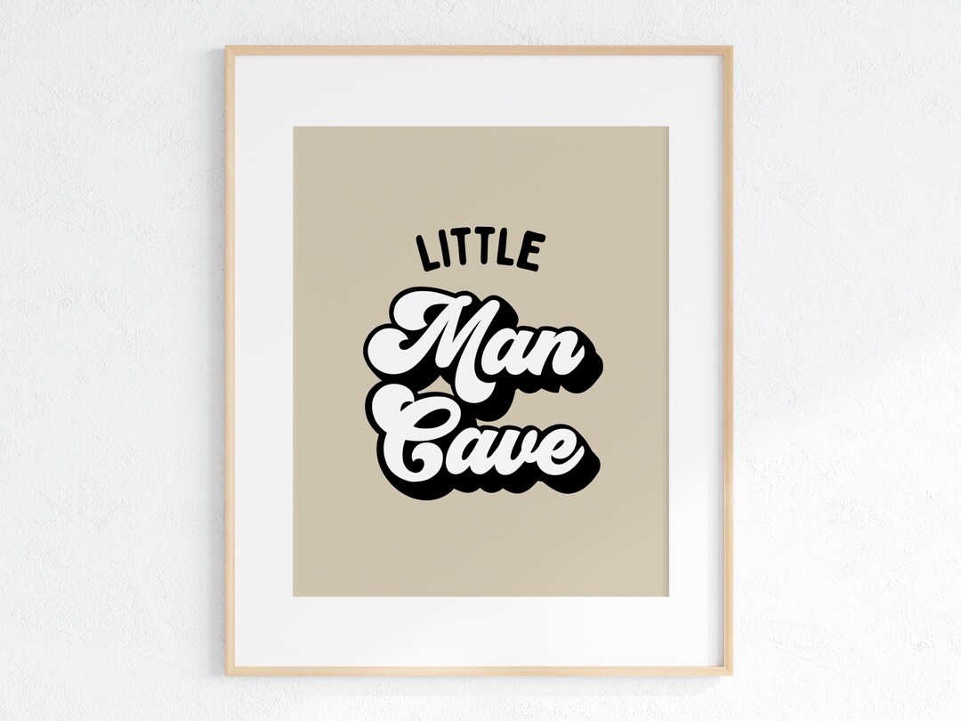 Boy Wall Art, Little Man Cave Print, Kids Room, Boy Nursery Decor, Kids ...