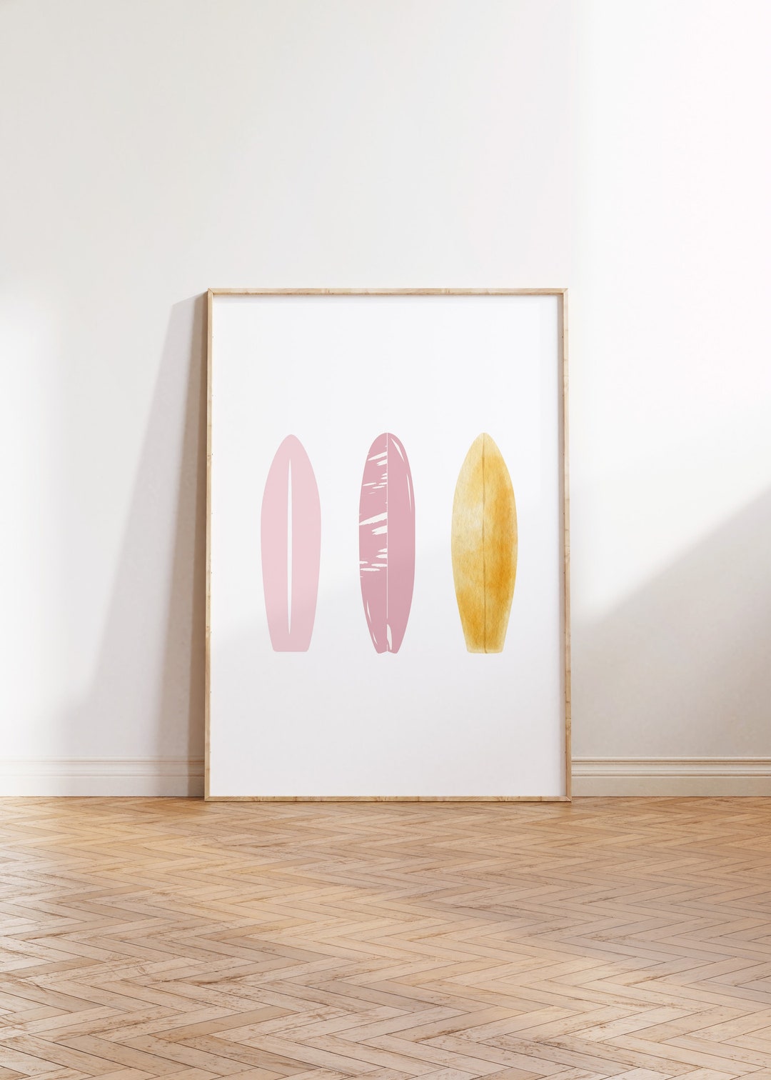 Girls Surfboard Wall Art Downloadable Print, Beachy Girls Room Decor ...