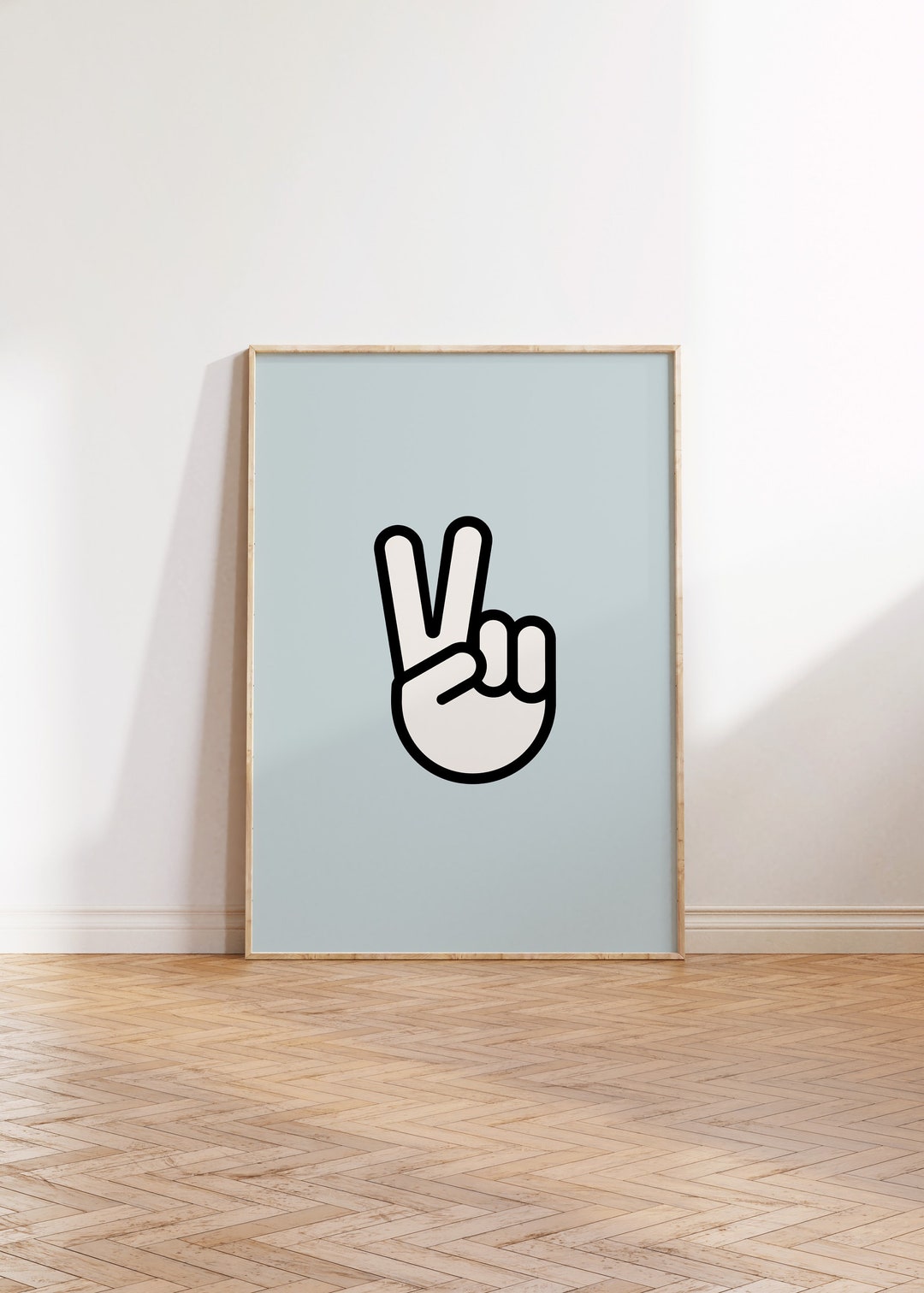 Hand Peace Sign Printable, Peace Fingers Wall Art, Kids WALL ART, Wall ...