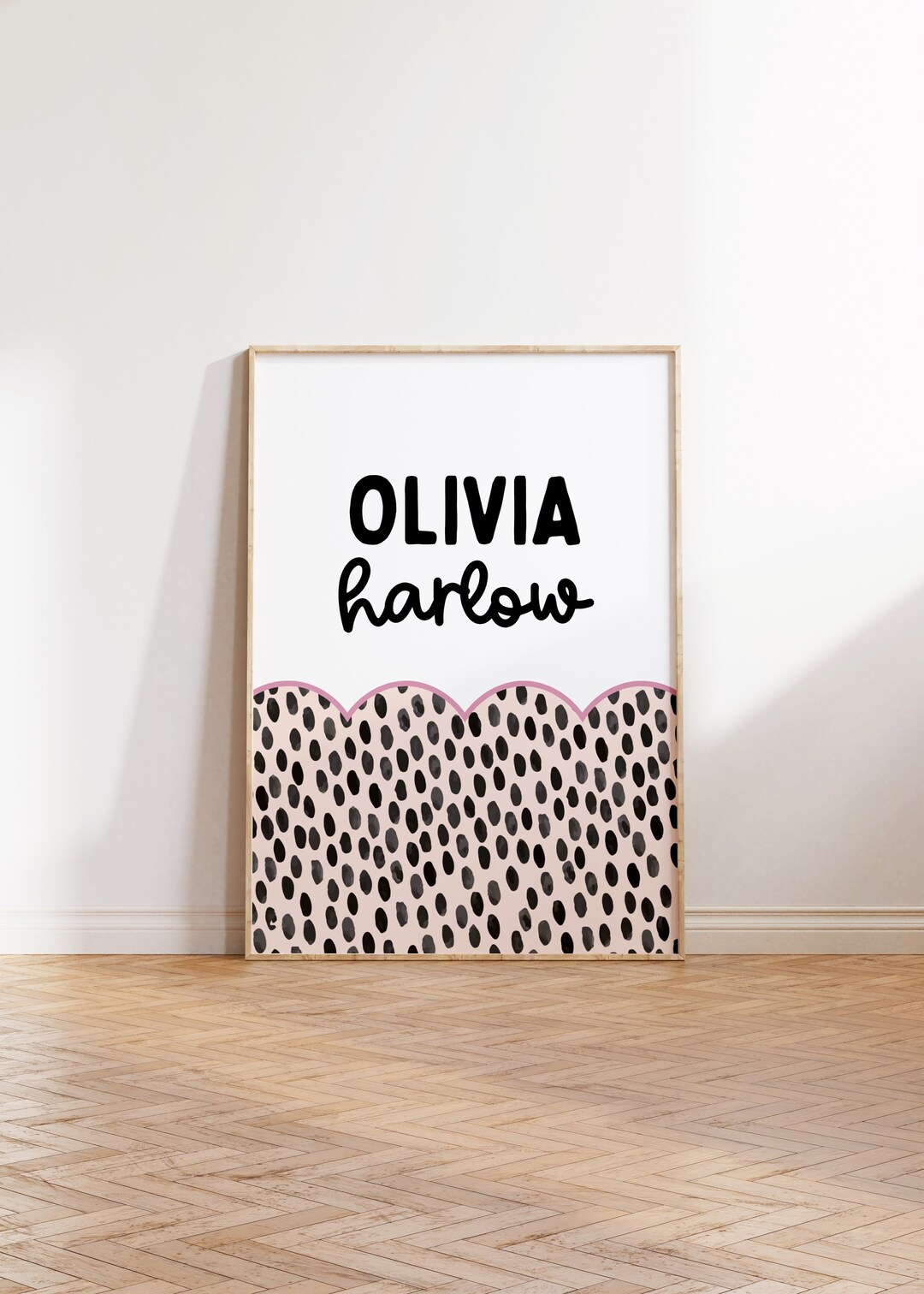 Personalized Girls Name Print, Boho Nursery, Name Wall Art, Girls Room ...