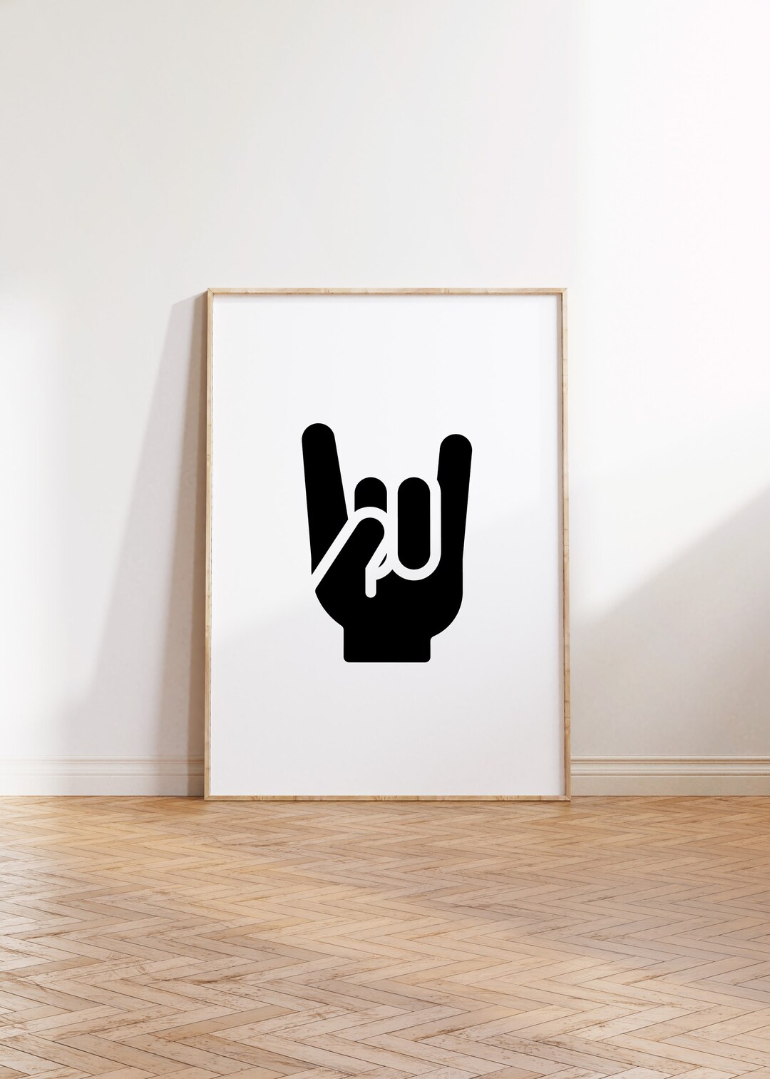 Rad Hand Sign Print, Rock Hand Printable Wall Art, Kid Toddler Room ...
