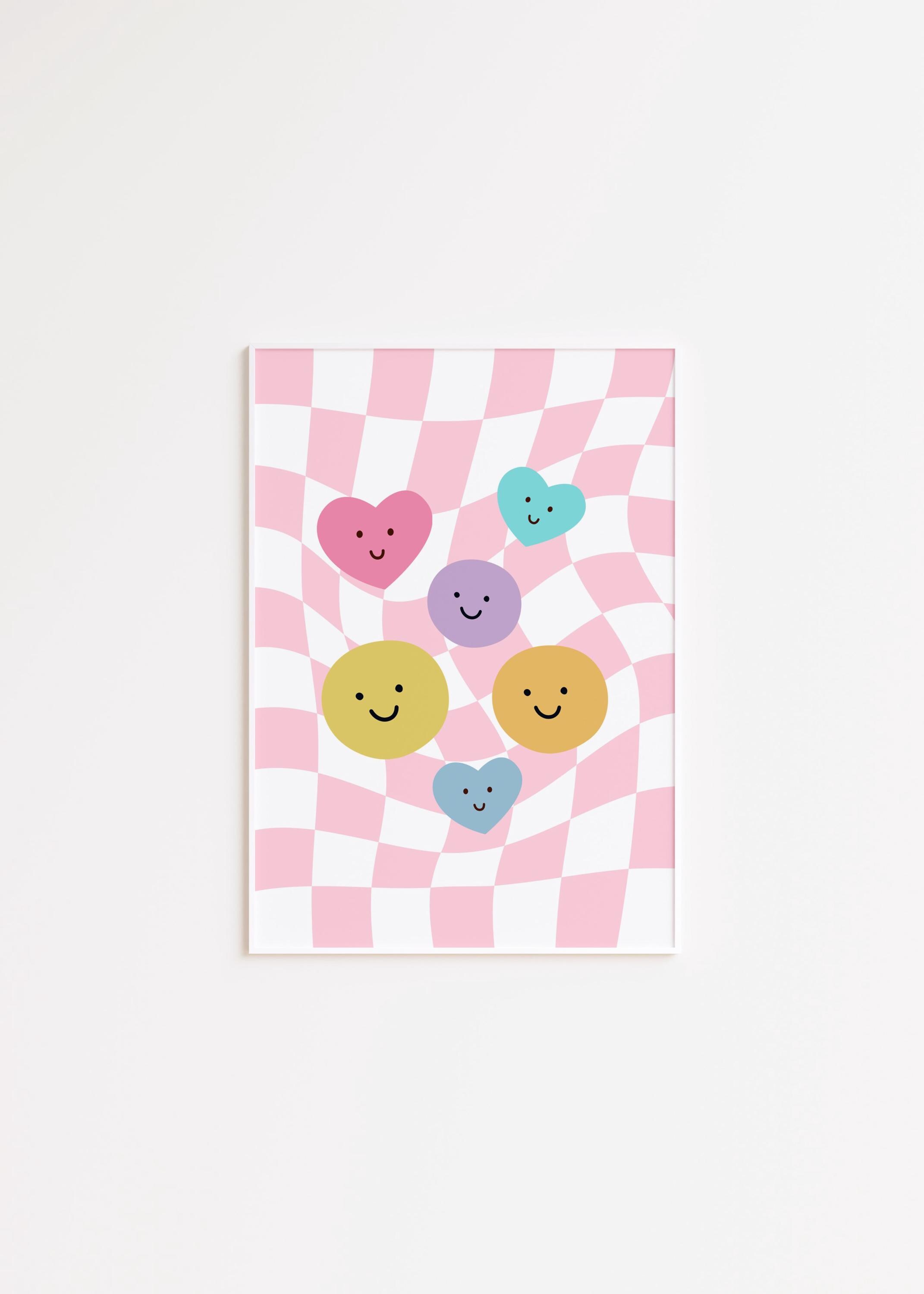 Retro Smile Face Print: Boho Kids Room Decor (digital Download) - Etsy