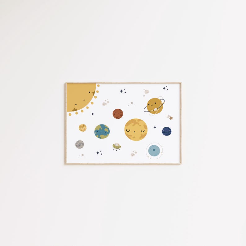 Planets Print: Kids Outer Space Room Decor (digital Download) - Etsy