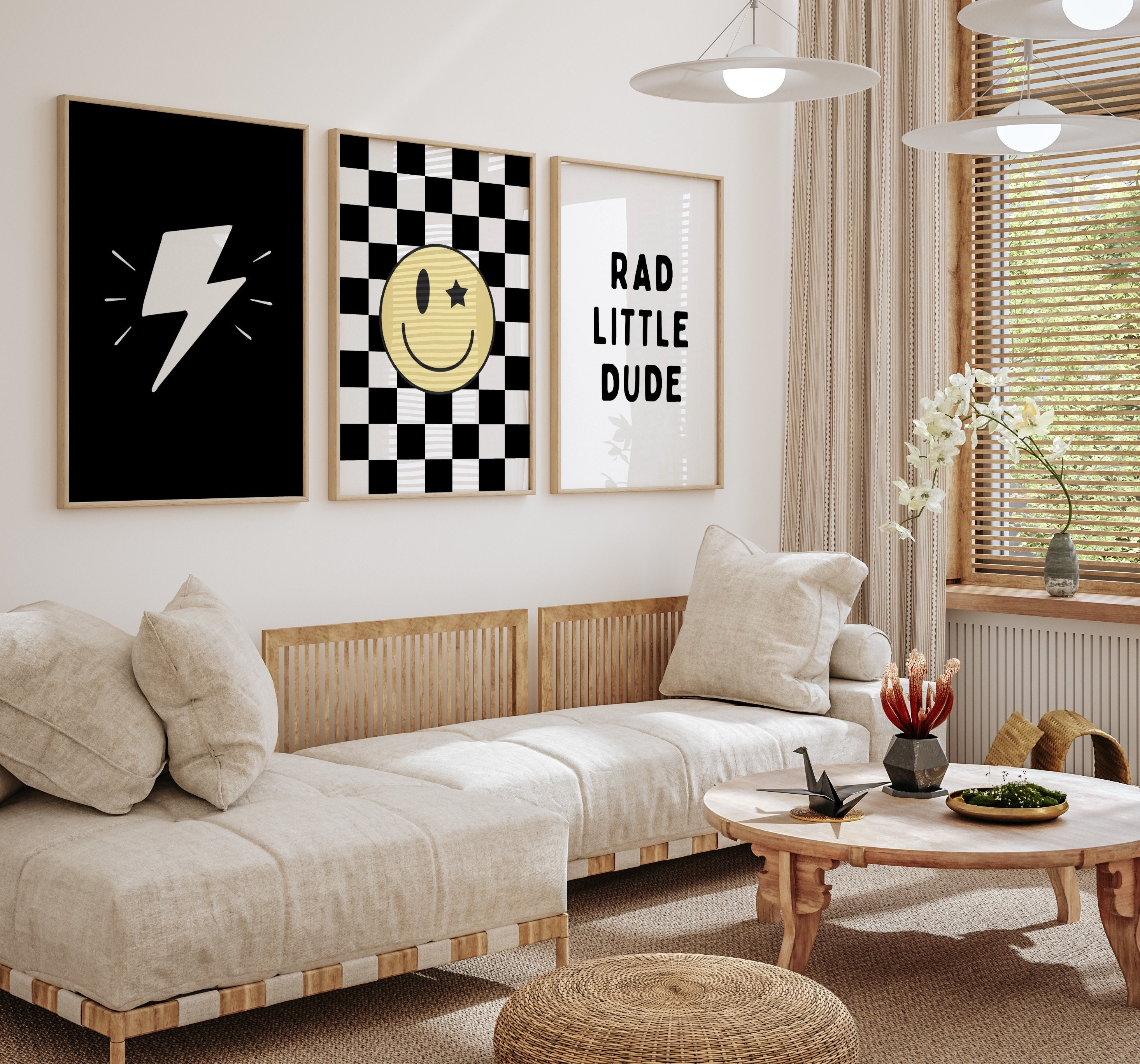 Rad Little Dude Smile Skateboard Gallery Wall Set of 3 Downloadable ...