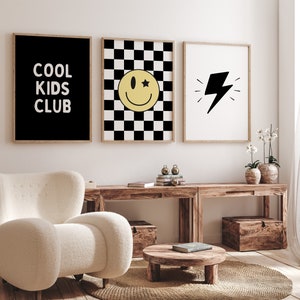 Cool Kids Club Smile Lightning Gallery Wall Set of 3 Downloadable ...