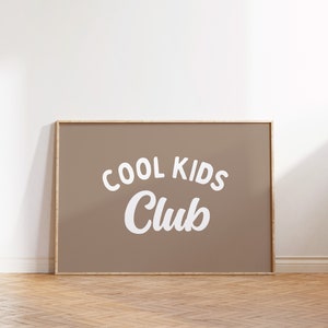 Cool Kids Club Downloadable Print, Modern Nursery Decor, Siblings Room ...