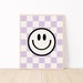 Checkerboard Smile Face Print Smile Face Checkerboard Girl - Etsy