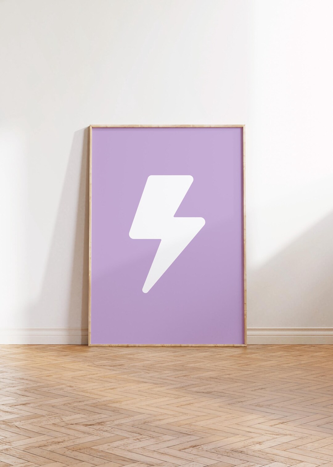 Purple Lightning Print, Printable Wall Art, Lightning Bolt Poster ...