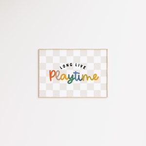 Long Live Playtime Sign, Playroom Wall Decor, Playroom Sign, Kids Room ...