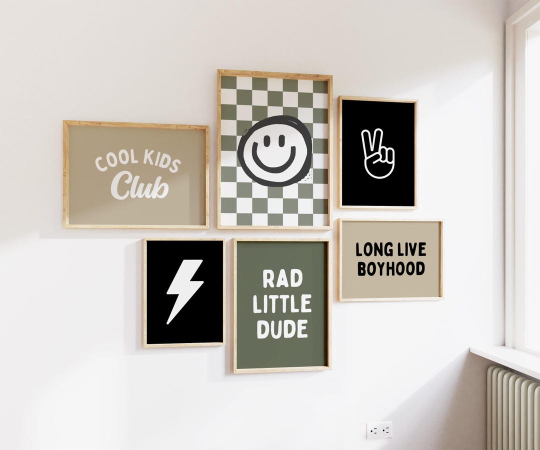 Long Live Boyhood Gallery Wall Set of 6 Downloadable Prints, Boho Boy ...