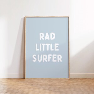 Rad Little Surfer Wall Art Downloadable Print, Boho Surf Nursery Decor ...