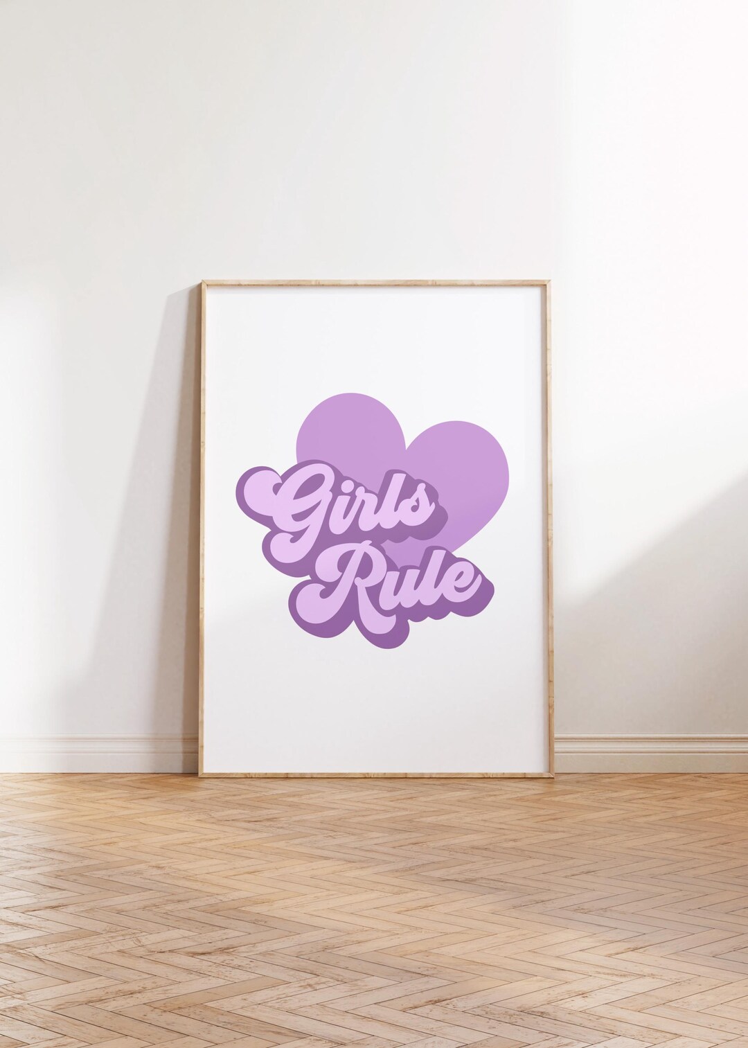 Purple Girls Rule Wall Art, Girls Wall Art, Girls Bedroom Playroom ...