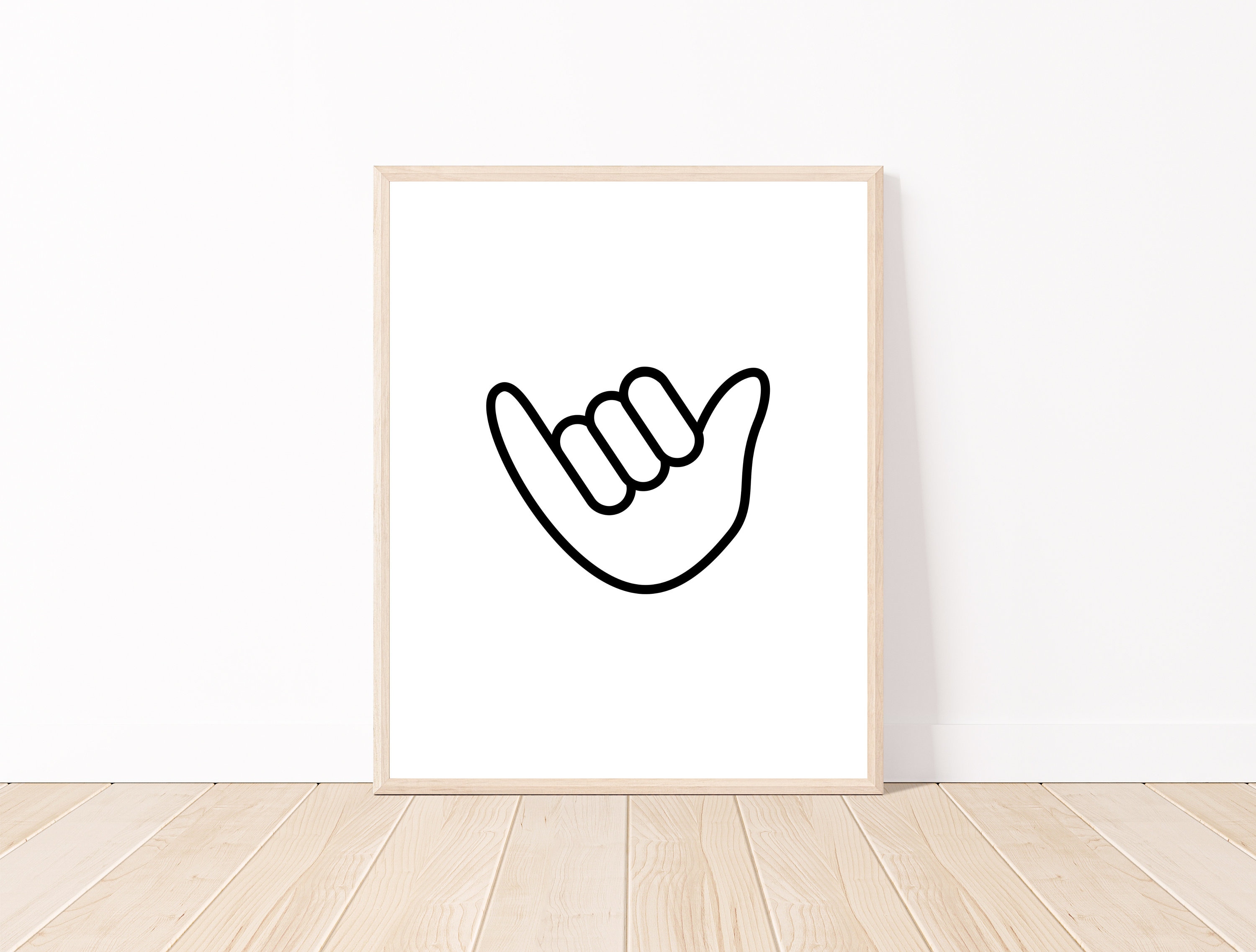 Shaka Hand Wall Art Downloadable Print Surf Nursery Decor - Etsy