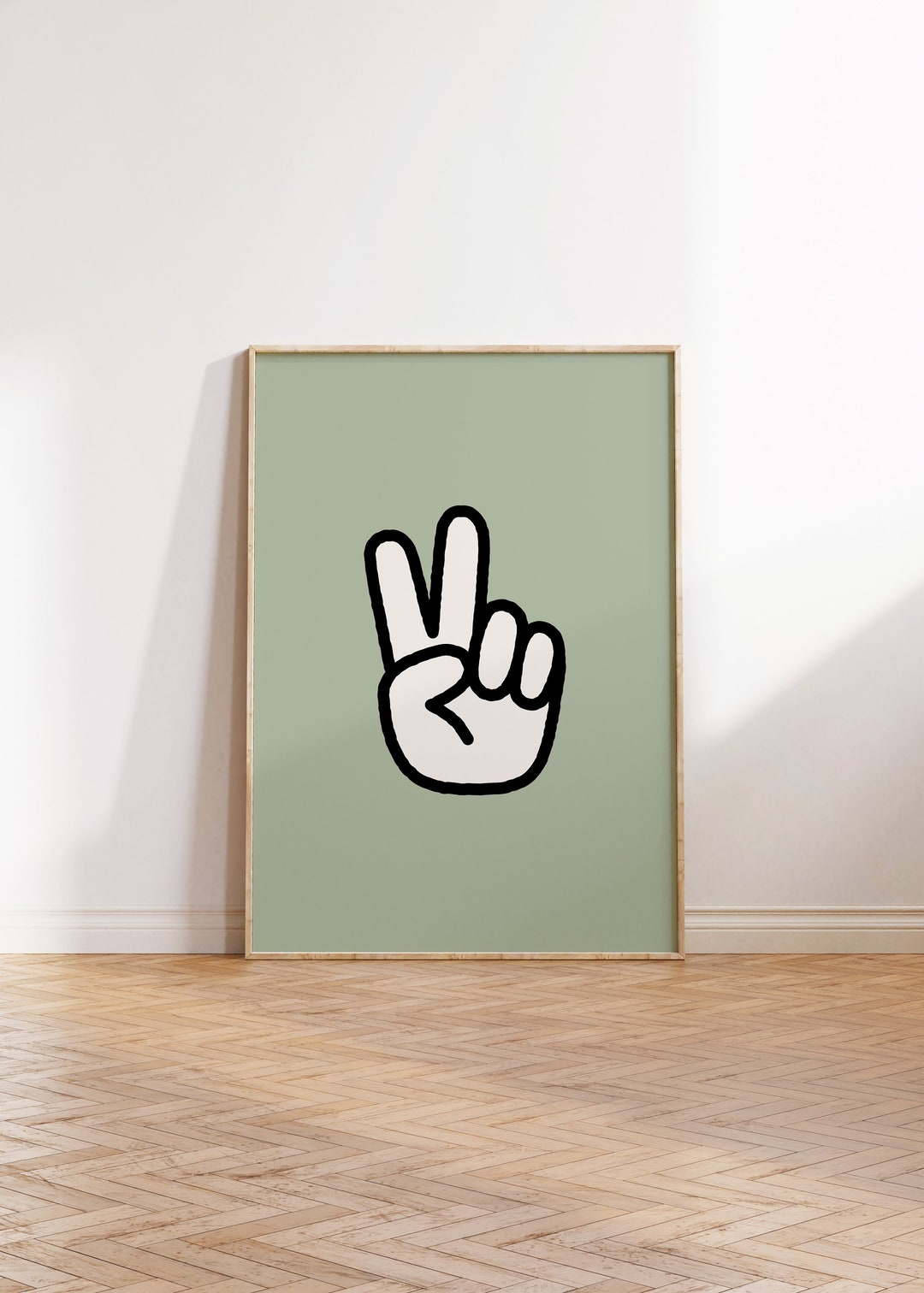 Peace Sign Printable, Peace Fingers Art, Peace Hand, Kids WALL ART ...