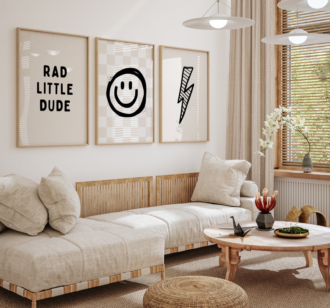 Rad Little Dude Gallery Wall Art Set: Neutral Kids Room Decor (digital ...