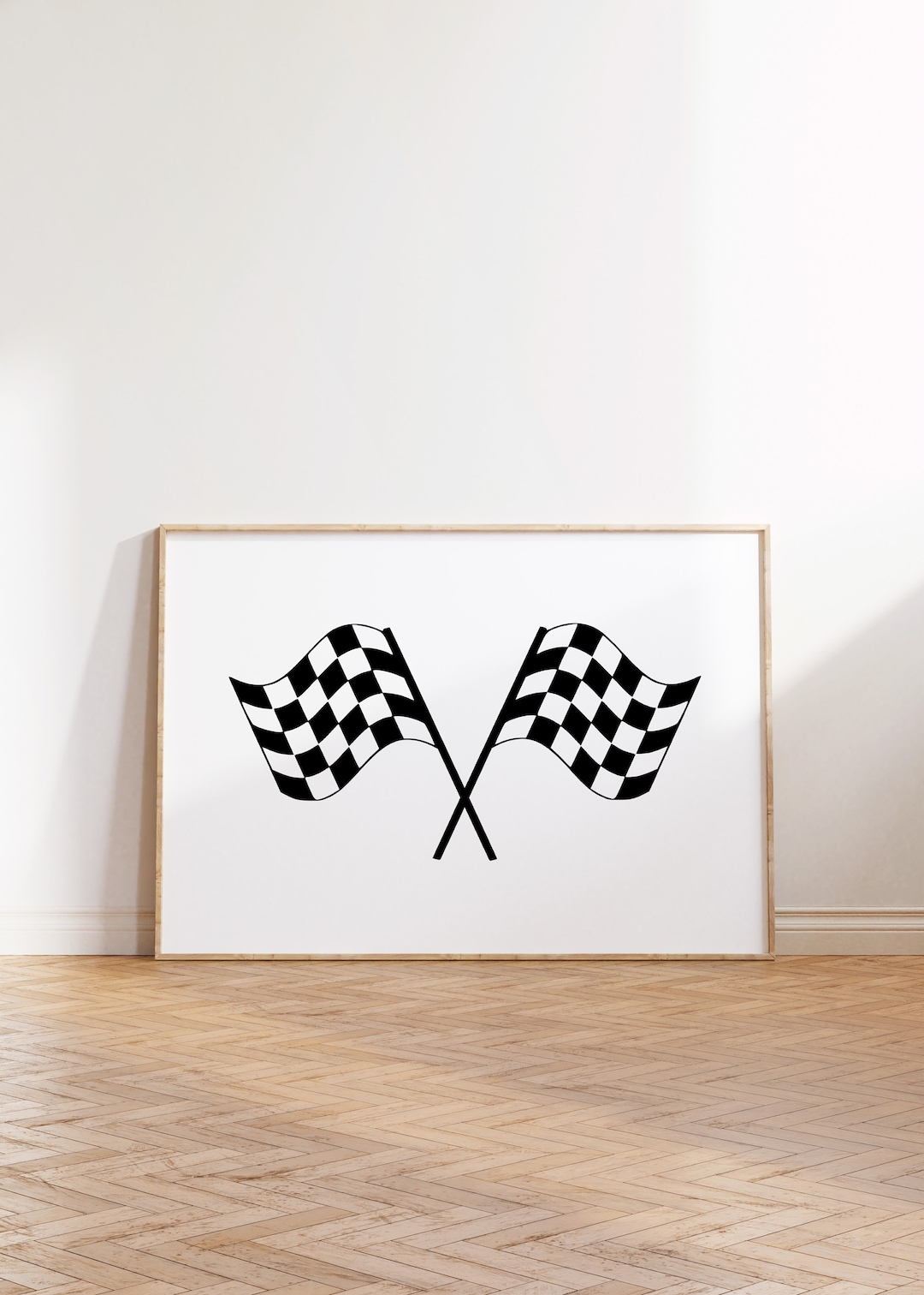 Checker Race Flags Print: Boy's Room Car Decor (digital Download) - Etsy