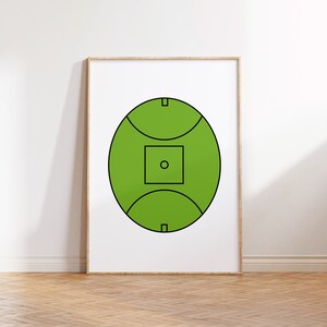 Personalized Name AFL Football Modern Gallery Wall Set, Digital Prints ...