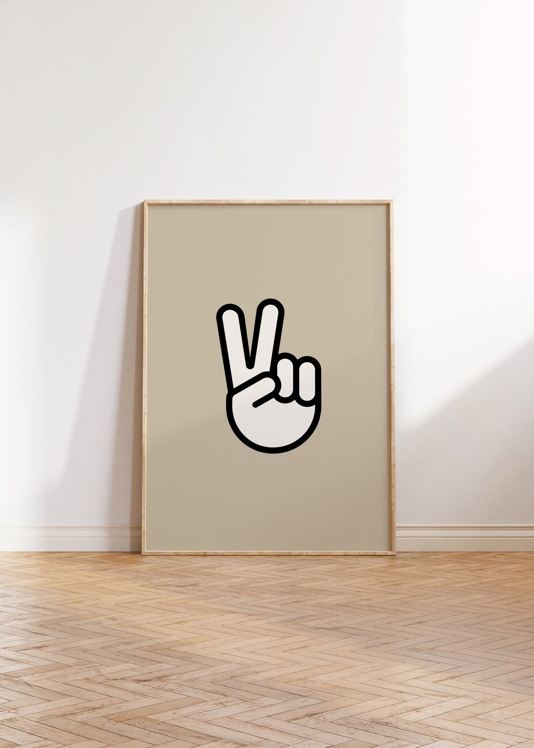 Hand Peace Sign Printable, Peace Fingers Wall Art, Kids WALL ART, Wall ...