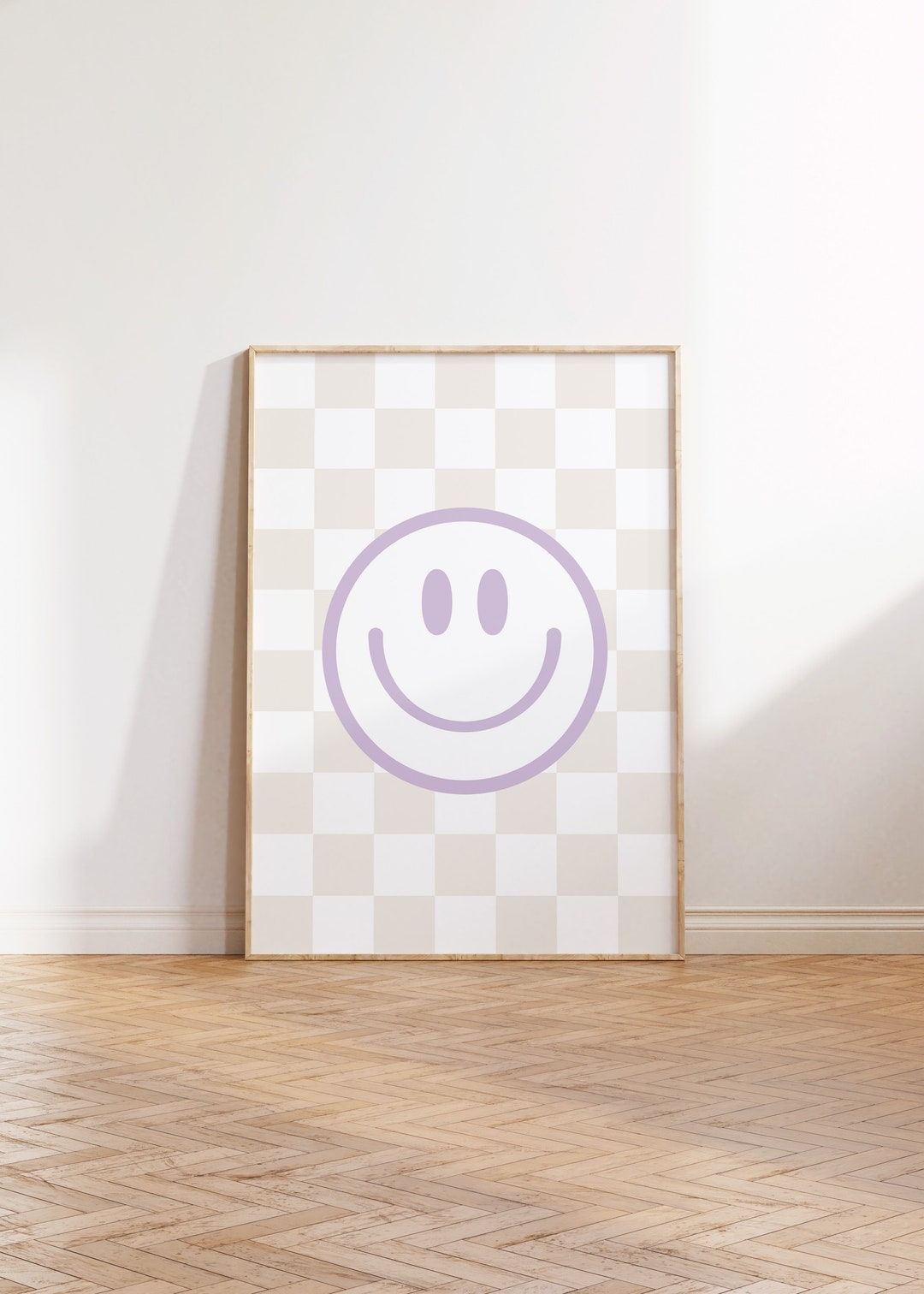 Checkerboard Smile Face Print, Smile Face Checkerboard, Boho Girl ...