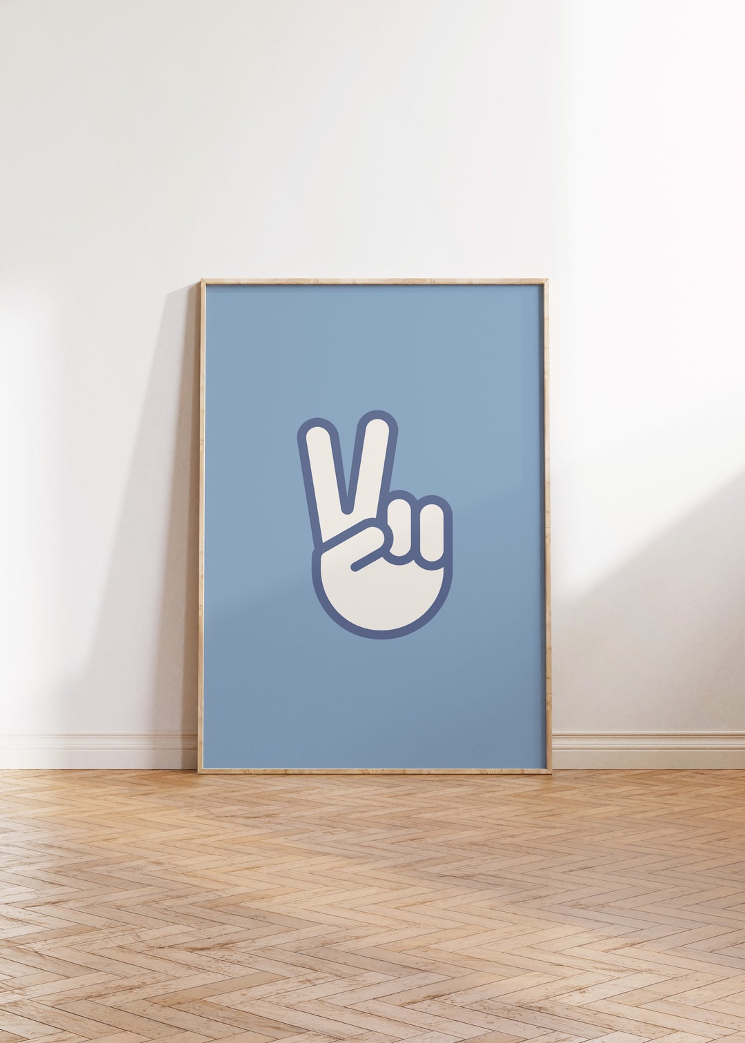 Peace Sign Printable, Peace Fingers Wall Art, Peace Hand, Kids WALL ART ...