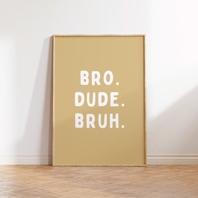 Bro Wall Art - Etsy
