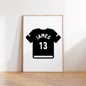 Personalized Name Football Modern Gallery Wall Set of 3 Downloadable ...