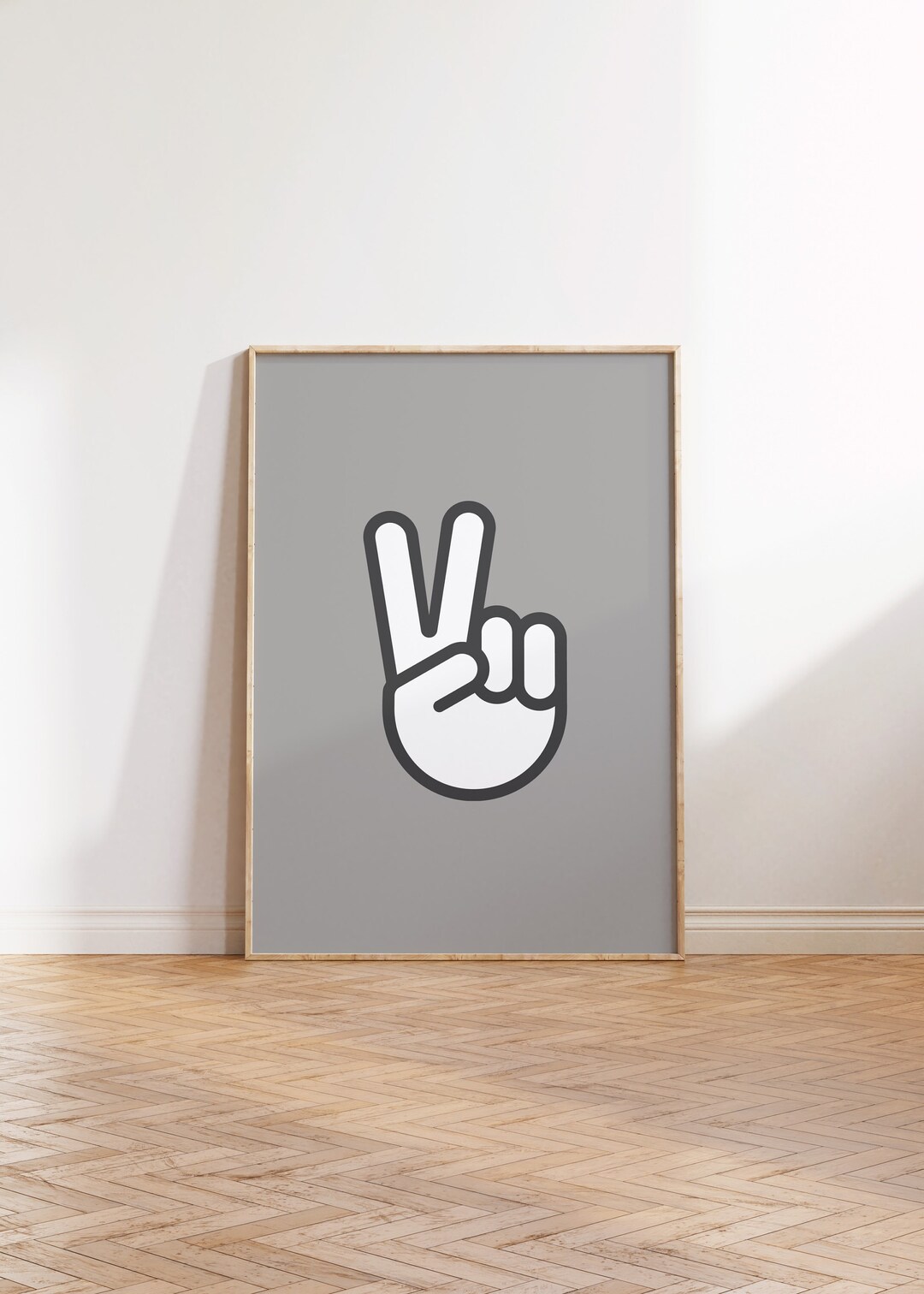 Hand Peace Sign Printable Wall Art, Peace Fingers Wall Art, Boho Boy ...