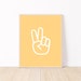Hand Peace Sign Printable, Peace Fingers Wall Art, Kids WALL ART, Wall ...