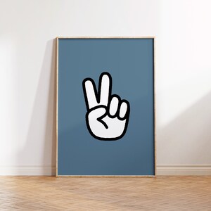 Peace Sign Smile Lightning Gallery Wall Set of 3 Downloadable Prints ...