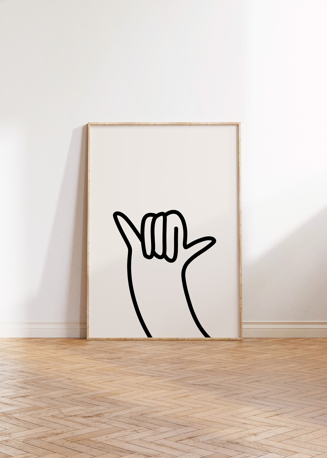 Shaka Hand Print: Beachy Boho Surf Art (downloadable) - Etsy